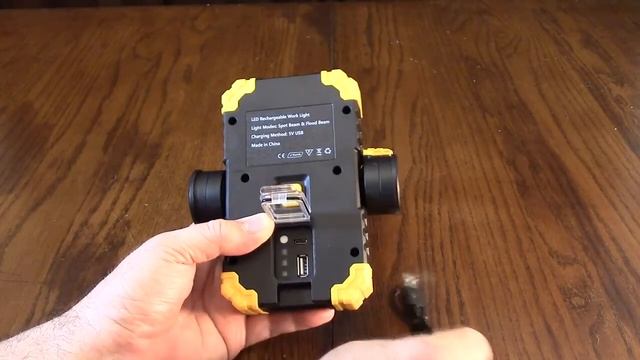 LED Rechargeable Work Light with Spot & Flood Samyoung 360° Rotating ...