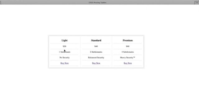 CSS3 Tutorial: Design A Modern And Mobile Ready Pricing CSS3 Table ...
