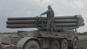 Боевая работа расчета РСЗО «Ураган» на Купянском направлении