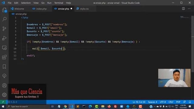 ENVIAR MAIL CON PHP DESDE UN FORMULARIO – смотреть онлайн видео от PHP и веб-сокеты в хорошем ...