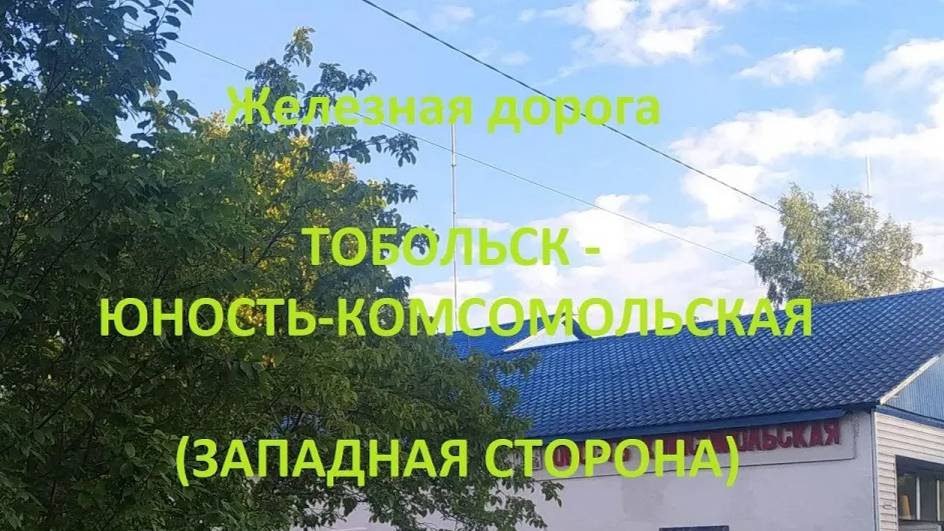 Железная дорога Тобольск - Ингаир - Юность-Комсомольская (вид из окна поезда, зап. сторона) (СВЖД)