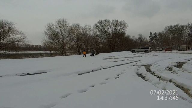 Тоськины покатушки зимой