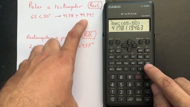 Tutorial Como transformar de polar a rectangular y viceversa Casio fx ...