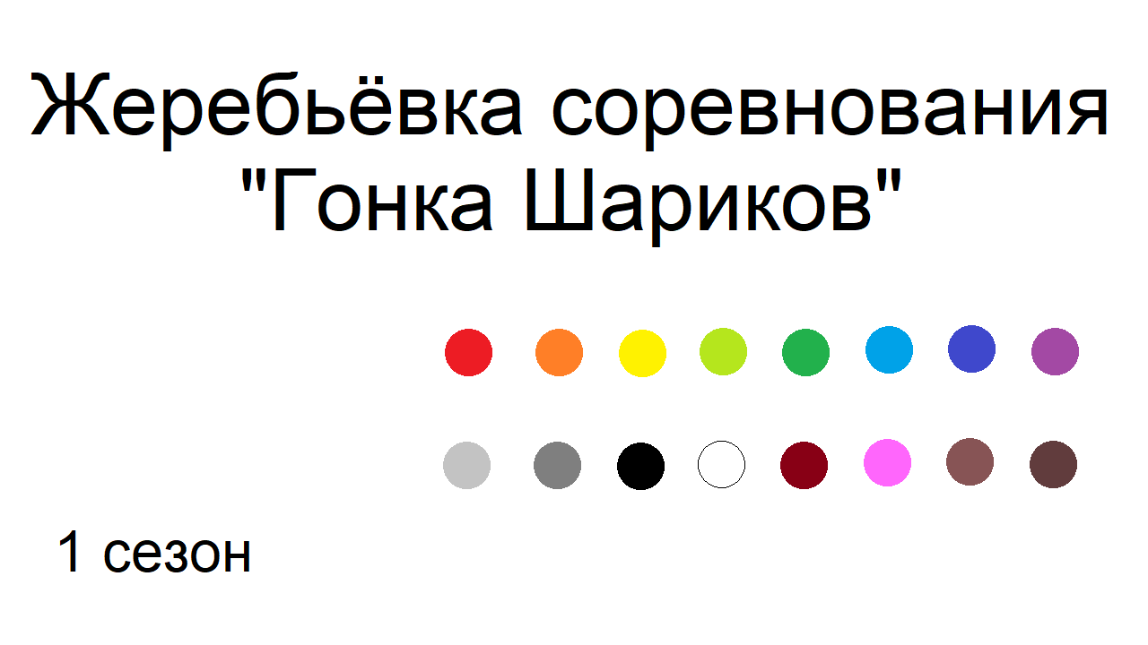 ЖЕРЕБЬЁВКА СОРЕВНОВАНИЯ ► СЕЗОН 1