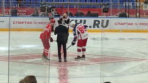 Хоккей начало матча Спартак ЦСКА Россия Москва арена Мегаспорт