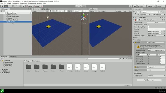 2 - 8 Cinemachine Follow Camera