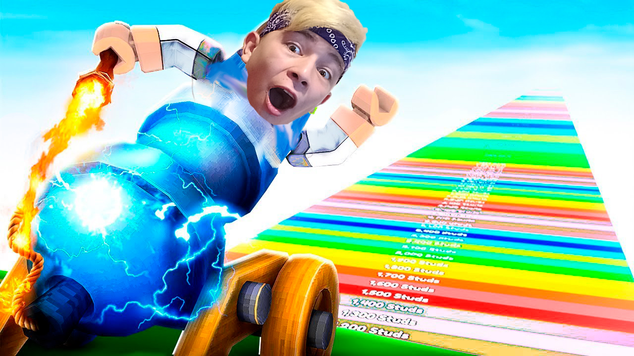 ВЫСТРЕЛИЛА СОБОЙ из ПУШКИ в ROBLOX ! ? ? Роблокс Human Cannon