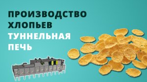 Линия для обжарки хлопьев. Туннельная печь