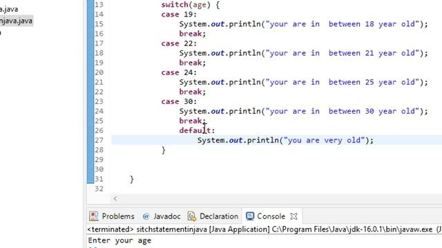 Switch statement in java | program by using switch statement | break ...