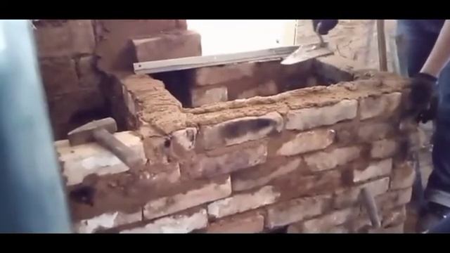 Ролик как мы строим печку. Кошечка на улице