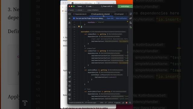 How do you setup Koin to use DI in KMM project?