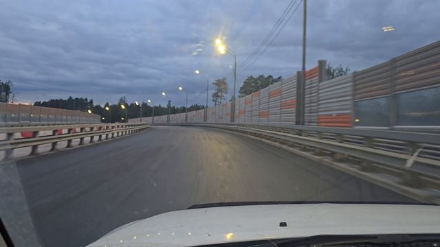 ЦКАД 5. Новый асфальт в Звенигороде.