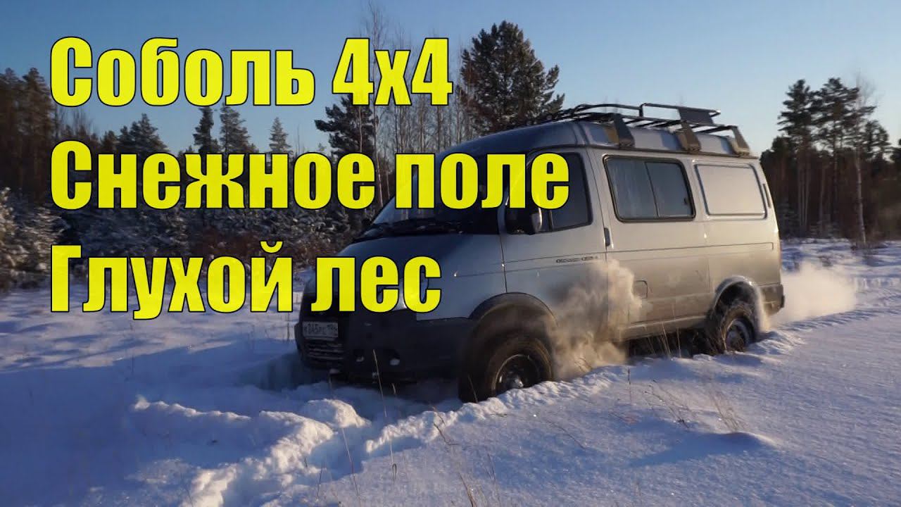 Соболь 4х4 Гуляка. Штурмуем целину. По снежному лесу.