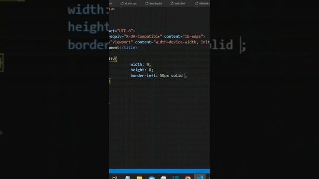 How to Create a Triangle #html5 #html #css #htmlcss #coding #programmer #vscode #programming #code