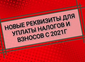 Новые реквизиты для уплаты налогов и страховых взносов с 1 мая 2021г. Платежное поручение на налоги