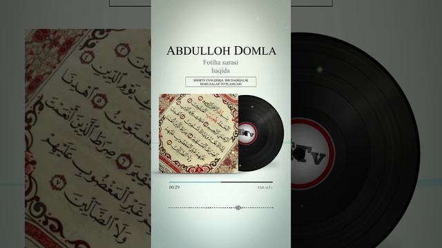 Fotiha surasi haqida - Abdulloh domla  #oshmtv #abdullohdomla #абдуллохдомла