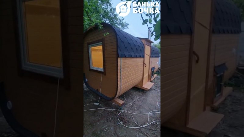 НЕРЕАЛЬНАЯ БАНЯ БОЧКА (КВАДРО) СО СБОРКОЙ НА УЧАСТКЕ #СМОТРИ ОБЗОР НА КАНАЛЕ #банябочка #баняквадро