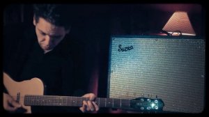Cody Brooks plays the Supro Rhythm Master 1675RT with a Danelectro Baritone