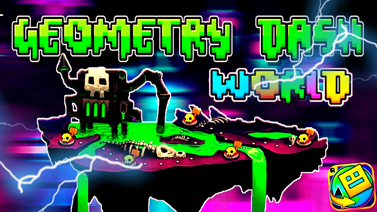 Прохождение geometry dash world.Остров Toxic Factory. Gameplay