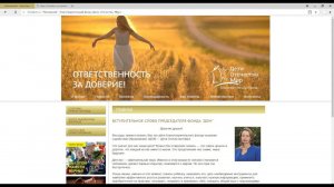 Обзор сайта благотворительного фонда "Дети. Отечество. Мир"