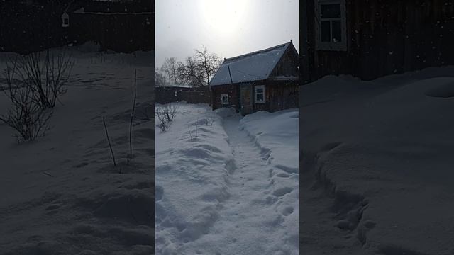 снег