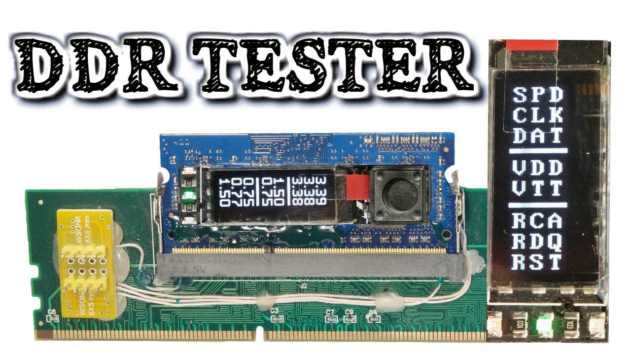 DDR Tester для ноутбуков Контроль напряжений сигналов и чтения SPD