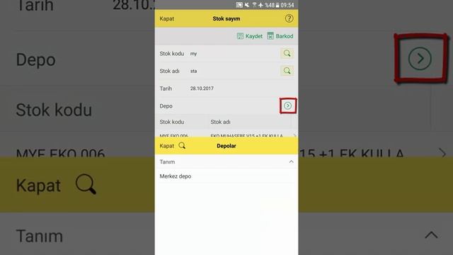 EMS-MOBİL 1C: Enterprise 8.3 Mobile Platform  04 StokSayım