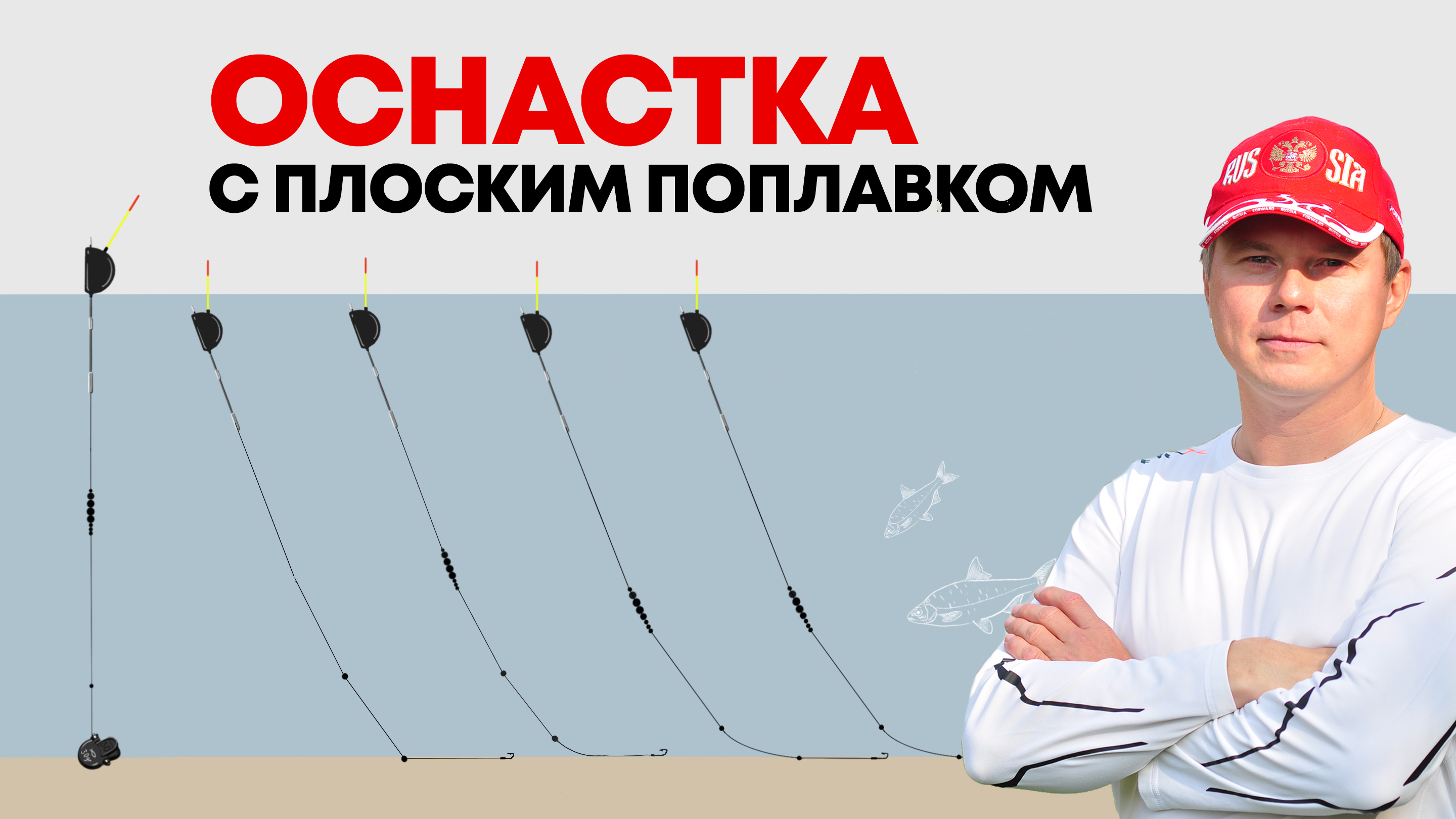 Оснастка с плоским поплавком для ловли на течении. + Схема огрузки и промера глубины. Flat float rig