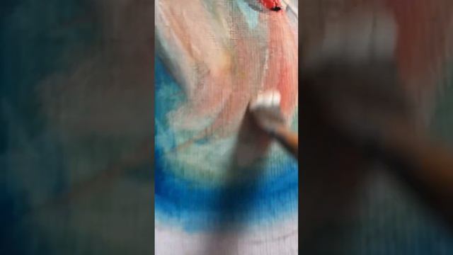 #рисунок#акриловыми красками #лебеди 🦢