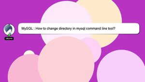 MySQL : How to change directory in mysql command line tool?