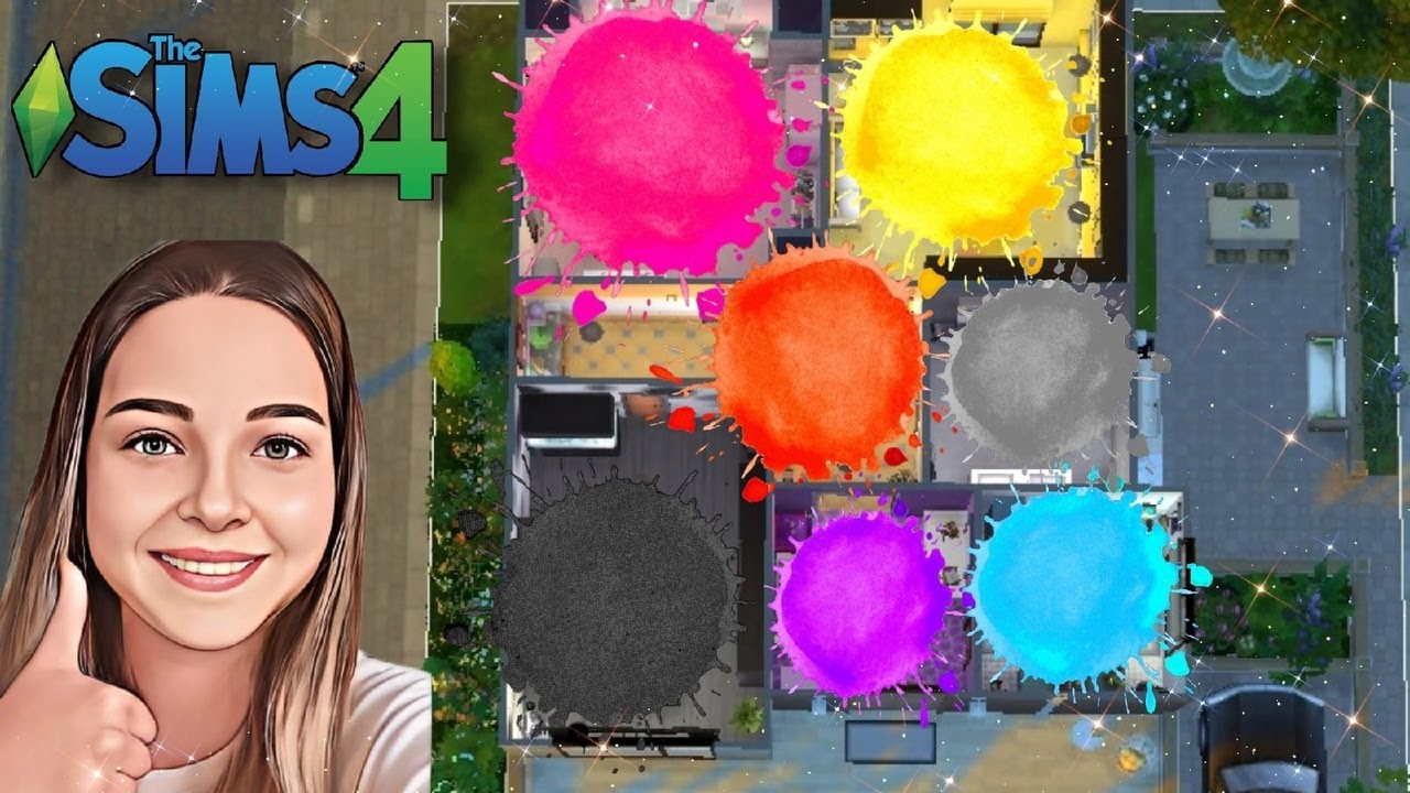 дом где каждая комната в рандомном цвете (#thesims4)