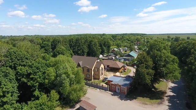 Полет безпилотника над селом Грязное