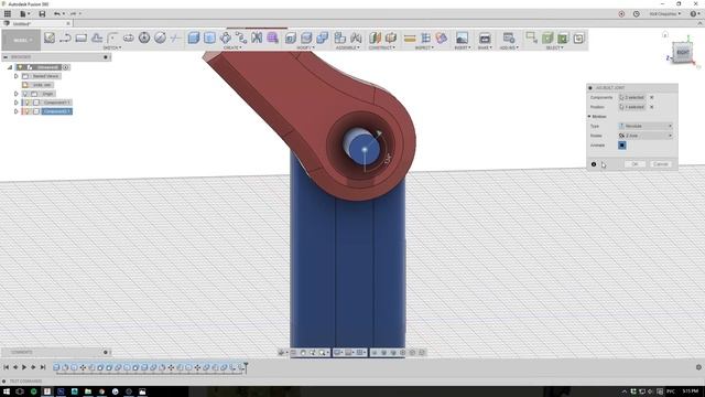 15 - Joint Check  Fusion 360 (Создание простейшего соединения механизмов)