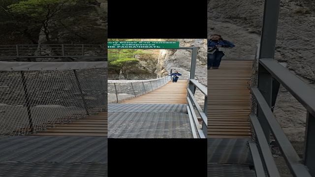 Подвесной мост на пути к Карадахской теснине
