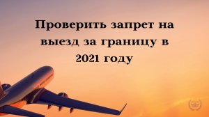 Как проверить запрет на выезд за границу в 2021 году