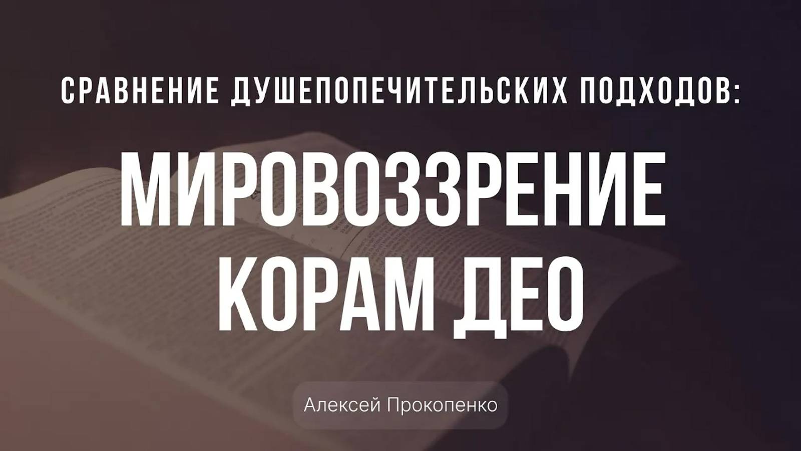 Сравнение душепопечительских подходов ｜ Часть 2 ｜ Алексей Прокопенко