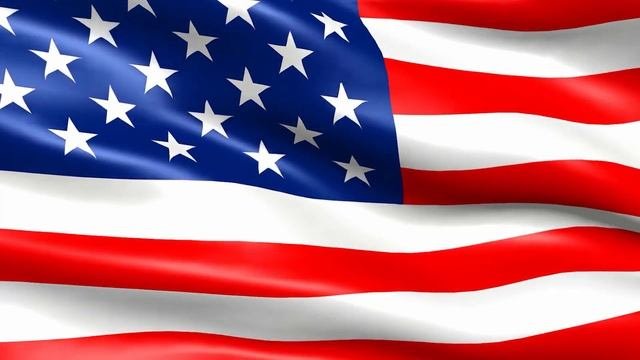 Stock Video Footage Видеофон футаж флаг США