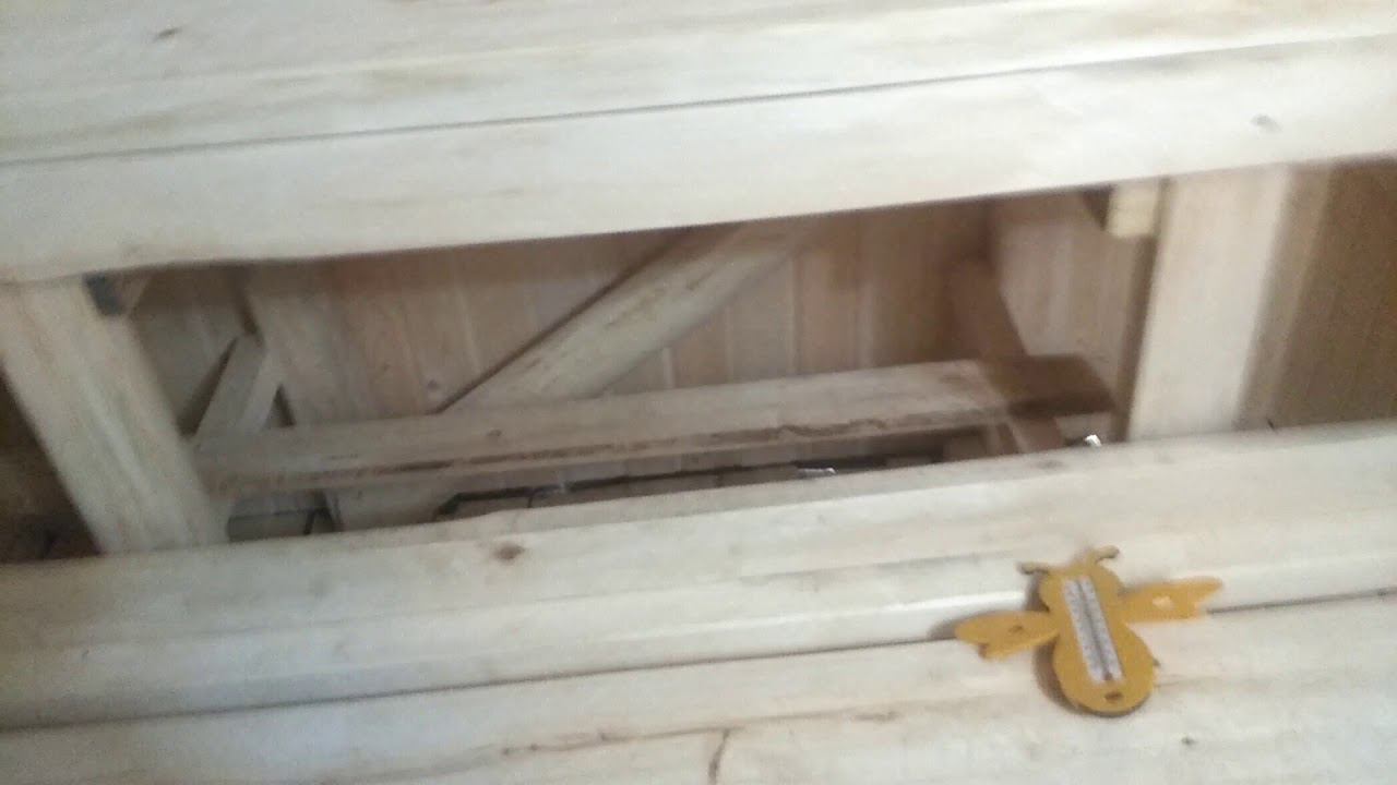 Полки в бане.( Испытание бани.)