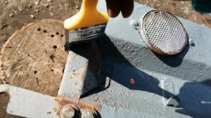 Покраска старого автомобильного прицепа