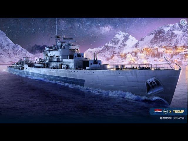 Эсминец TROMP 232К Урона! 150 бомб, 11 торпед, 10 затопов, Мир кораблей World of Warships