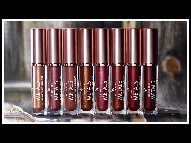 Блески для губ GOLDEN ROSE Metals Matte Metallic Lipgloss |Все оттенки на губах|