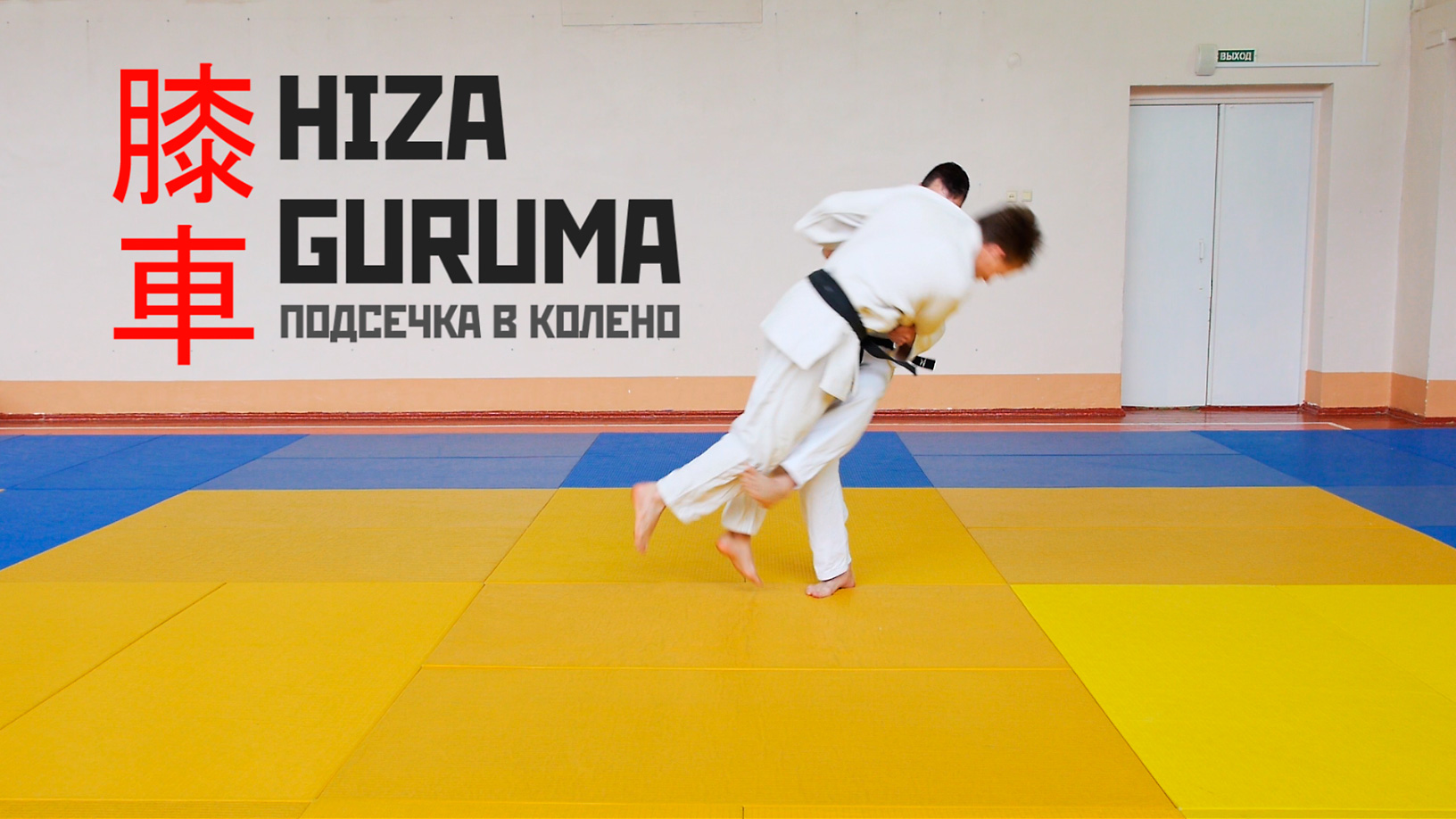 HIZA GURUMA / Подсечка в колено под отставленную ногу / 膝車