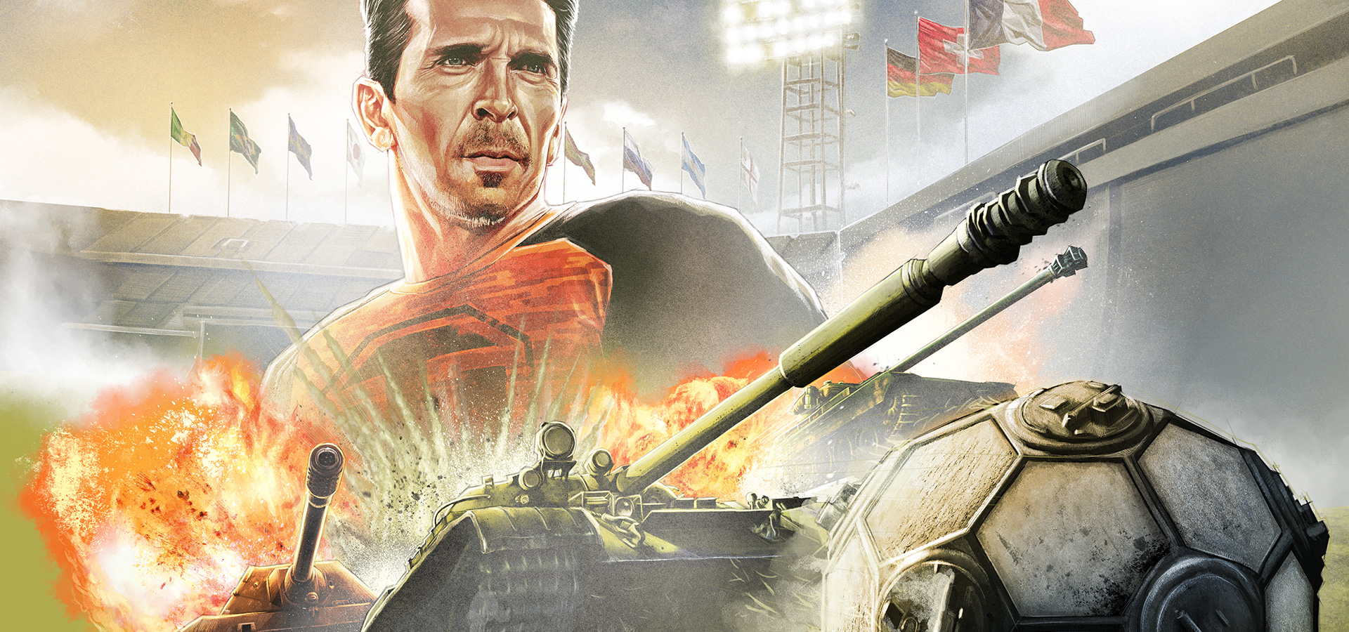 Футбол в World of Tanks с Буффоном 2018 года.
