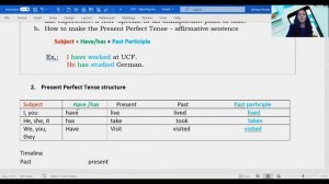 Present perfect tense with Ms. Ana