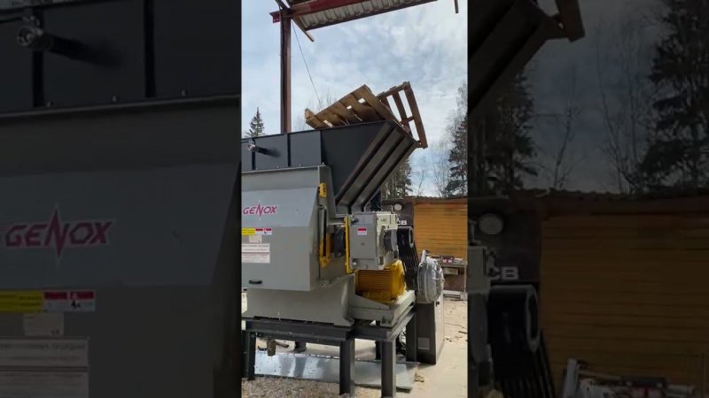 Переработка дернованных поддонов. Шредер Genox V1200