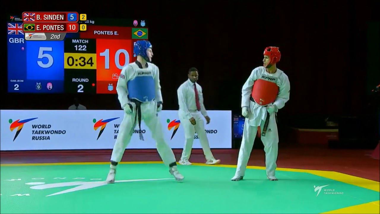 World Taekwondo Grand-Prix Moscow 2018. M - 68. Полуфинал. SINDEN-PONTES.