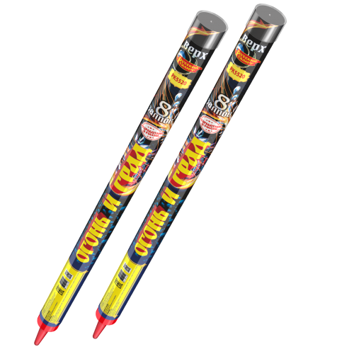 Римская свеча Огонь и Град 0,8" х 8 РК5520 Русский салют | Пиромаркет