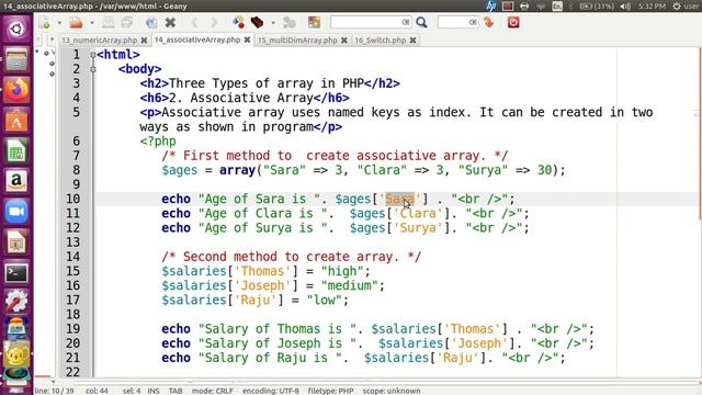 S5 Ct Web Programing Class 20 M3 Loop And Array In Php смотреть 
