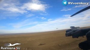 Вертолет КА-52 испепеляет ВСУ