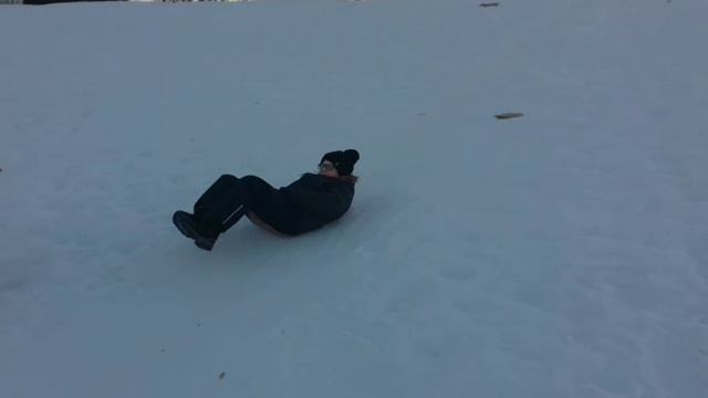 Я скатился с горки на картонке часть 2! *В первый раз!*
